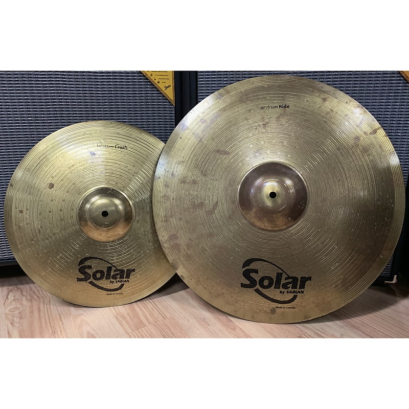 Sabian Solar 16'' Crash & 20'' Ride | Reverb
