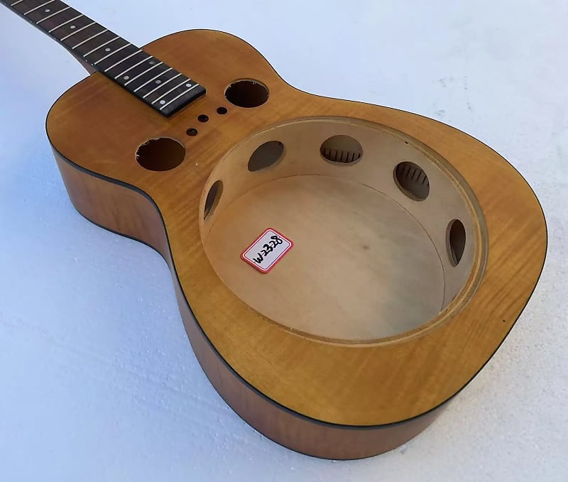 DIY Project Tiger Maple Top Dobro Resonator Guitar, Maple | Reverb