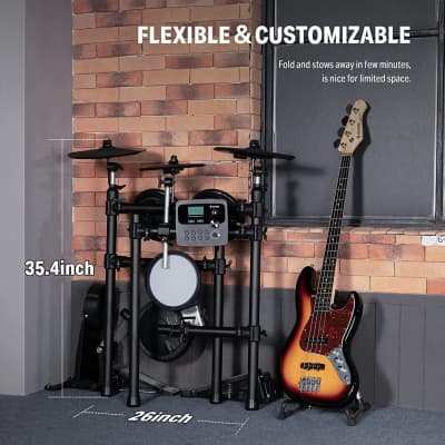 Donner DED-300 Electric Drum Set, Mesh Pad Electronic Drums | Reverb