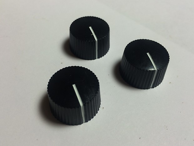 3 Black 1" Pointer Knobs; Screw-On Type for Guitar, Amp, | Reverb UK