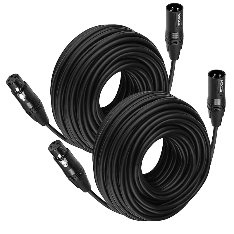 Xlr Cables 50 Feet 2 Packs Premium Balanced Microphone Mic | Reverb