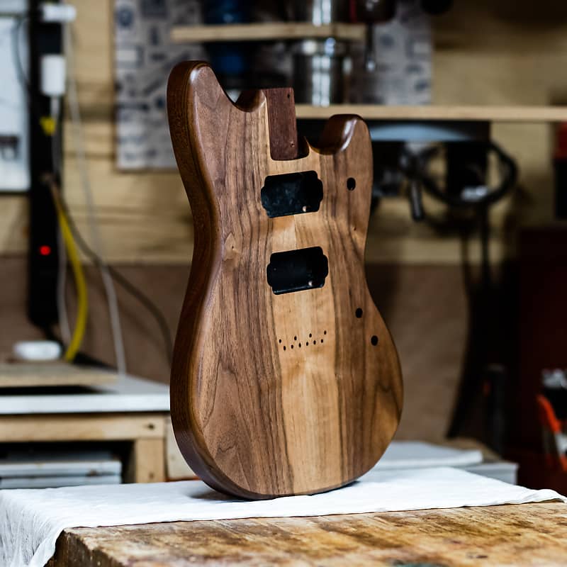 Walnut Mustang Body / Offset style body Walnut & Sapele | Reverb