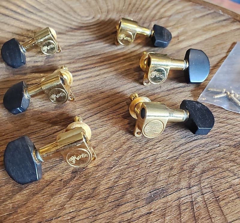 Martin Acoustic Guitar Tuners Gold w/ Ebony Buttons | Reverb Canada