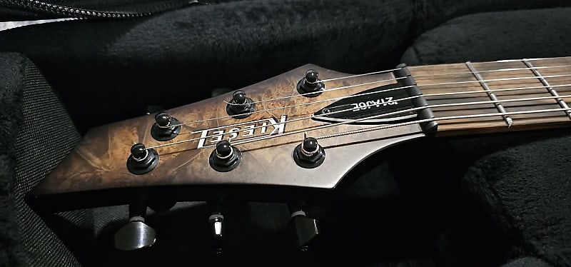 Kiesel AJ6E Andy James Crescent Signature 2021 Burled Maple | Reverb