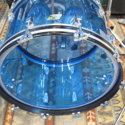 Ludwig 7 piece Vistalite kit 70's - Blue Vistalite | Reverb