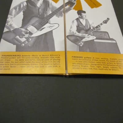 Gibson 1963/64 Firebird Thunderbird Color Chart Brochure | Reverb