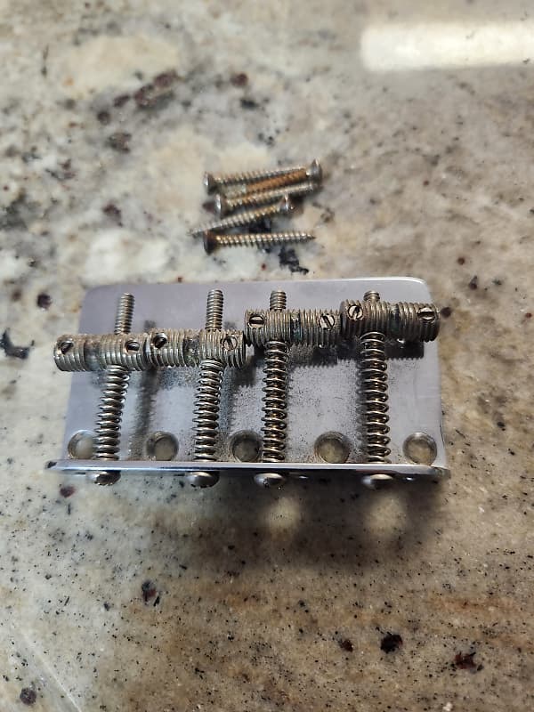 Fender Relic Aged bass bridge for precision jazz bass | Reverb
