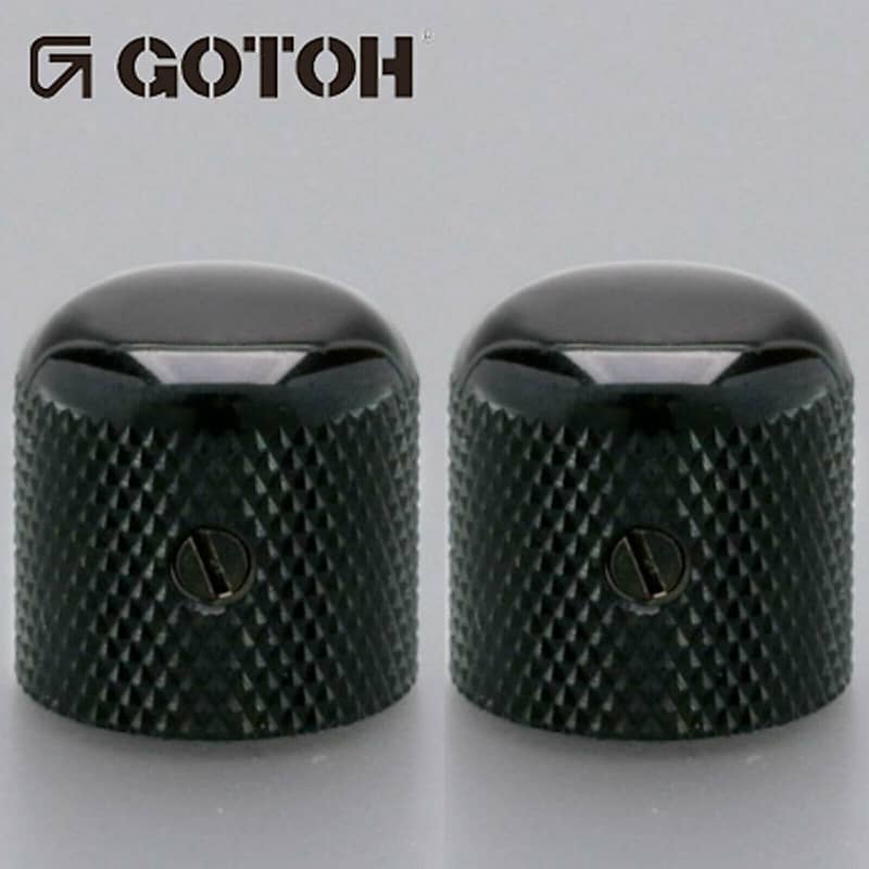 NEW (2) Gotoh Control Knob Metal DOME Bass/Guitar for 1/4 | Reverb