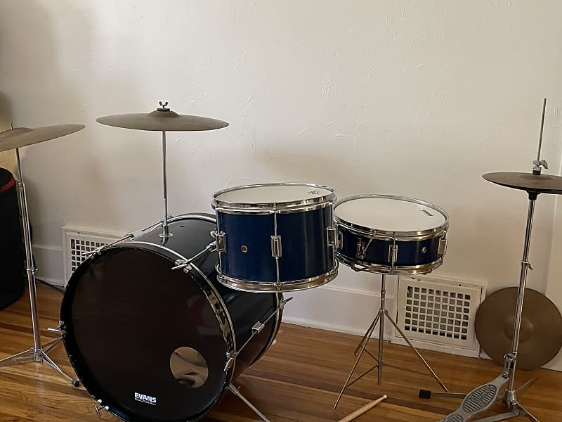 Kent Drum Kit 1966 - Blue Sparkle | Reverb