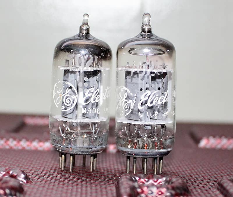 GE 7025 12AX7 ECC83 FIRST VERSION PERFECT MATCH PAIR VINTAGE | Reverb