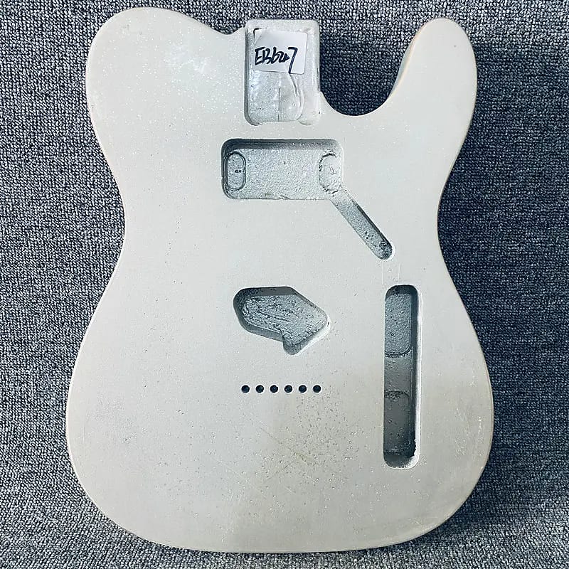 Metallic Silver Telecaster Tele Guitar String Through Body | Reverb