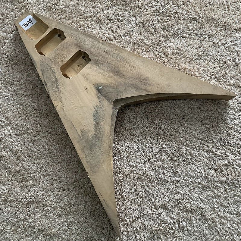 Flying V Guitar Style Basswood Unfinished Body DIY Project | Reverb