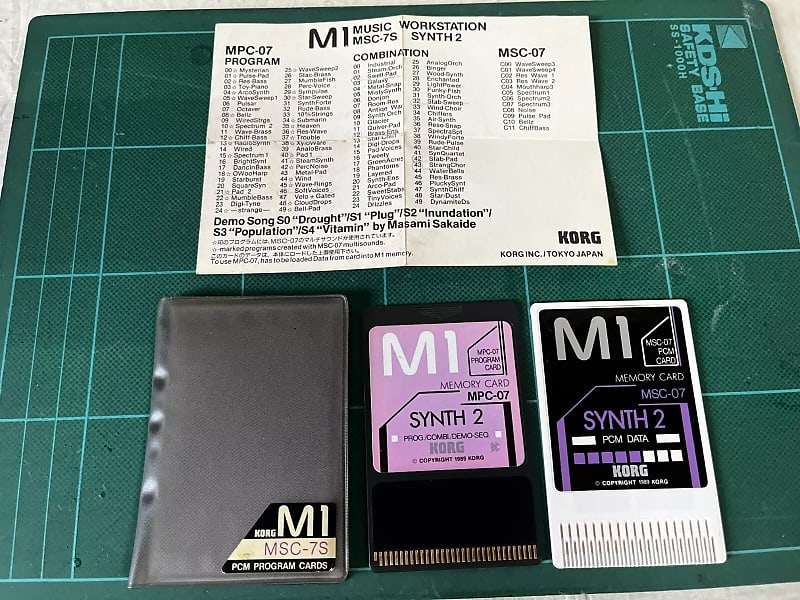 KORG M1 PCM PROGRAM CARDS SYNTH 2 MSC-7S MSC-07 & MPC-07 w/ | Reverb