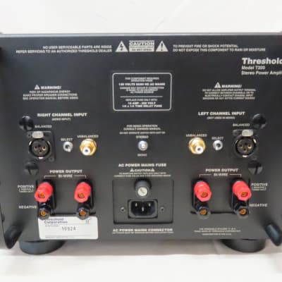 Threshold T 200 Stereo Power Amplifier - Class A - 200 Watt @ | Reverb