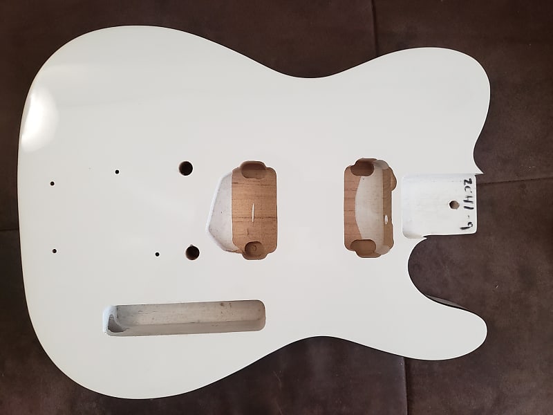 Unbranded Telecaster White (With Black Binding) | Reverb