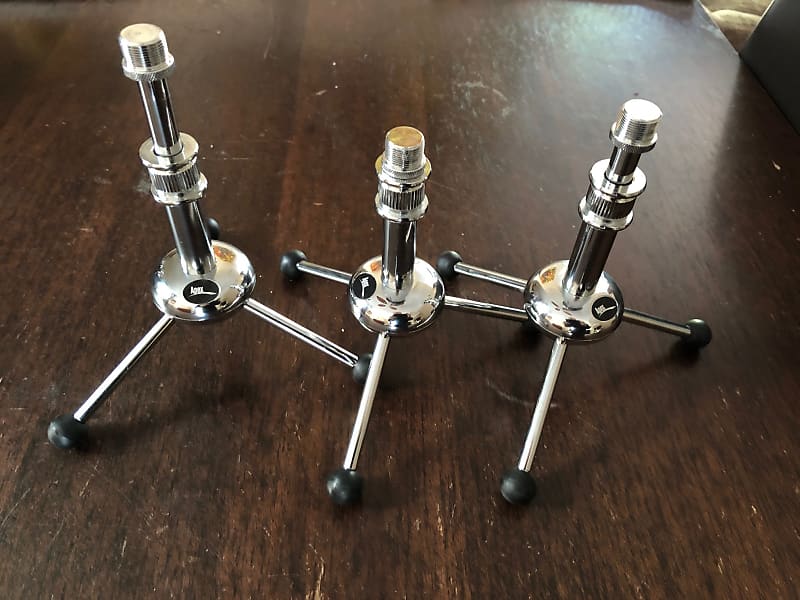 3x Yorkville MS-103 - Chrome Desktop Mic Stands | Reverb