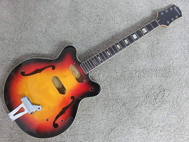 Vintage 1970s Teisco Epiphone 335 Guitar Project Husk Neck | Reverb