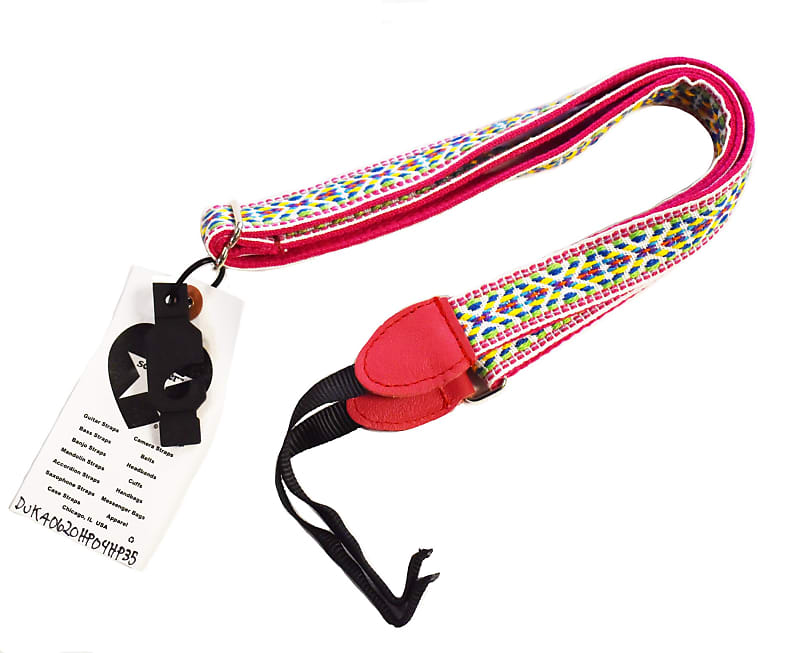 Souldier 1.0" Pink Classic Weave Custom Ukulele Strap | Reverb