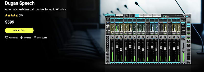 Waves Dougan Speech license for 64ch automixer LV1 Superrack | Reverb