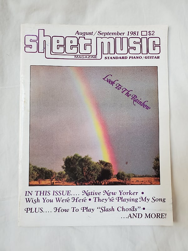 Sheet Music Magazine Back Issue August/September 1981 | Reverb