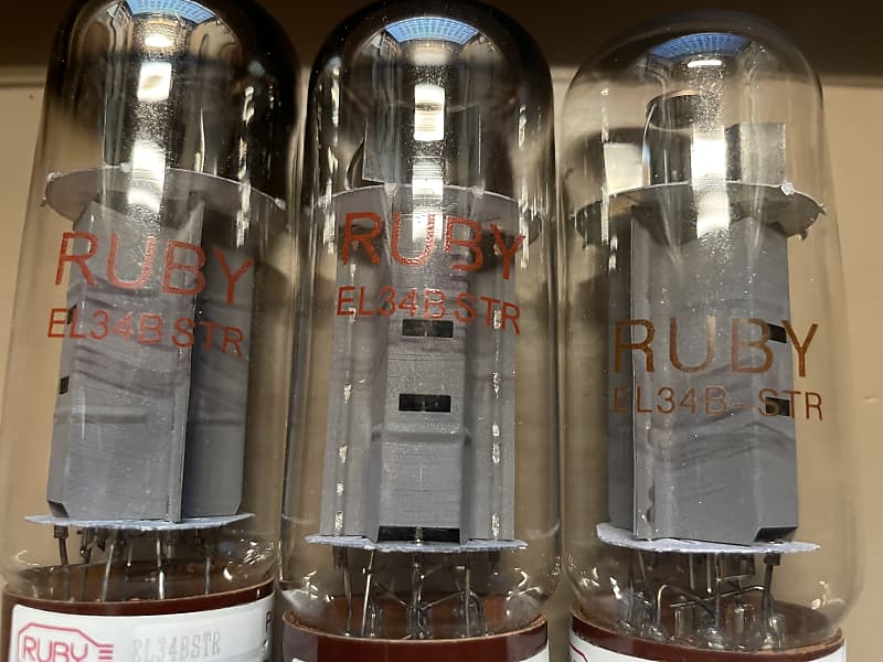 Trio of Ruby EL34s | Reverb