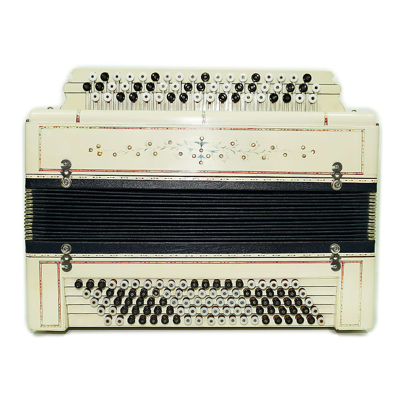 Handmade Russian Bayan Old Button Accordion, Vintage Musical | Reverb