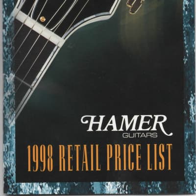 Hamer- 1998 Retail Price Guide | Reverb