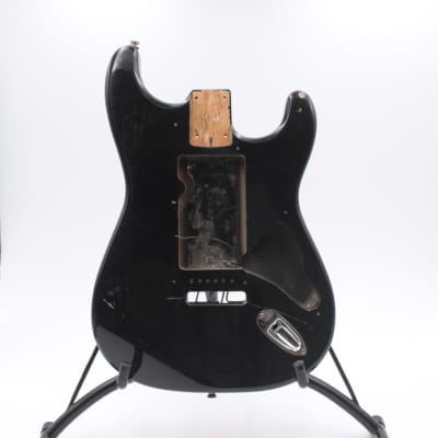 Unknown Black Swimming Pool Route Strat Style Guitar Body | Reverb