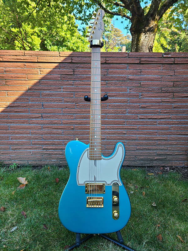 Fender Telecaster HH Baritone Conversion - Tidepool Blue | Reverb