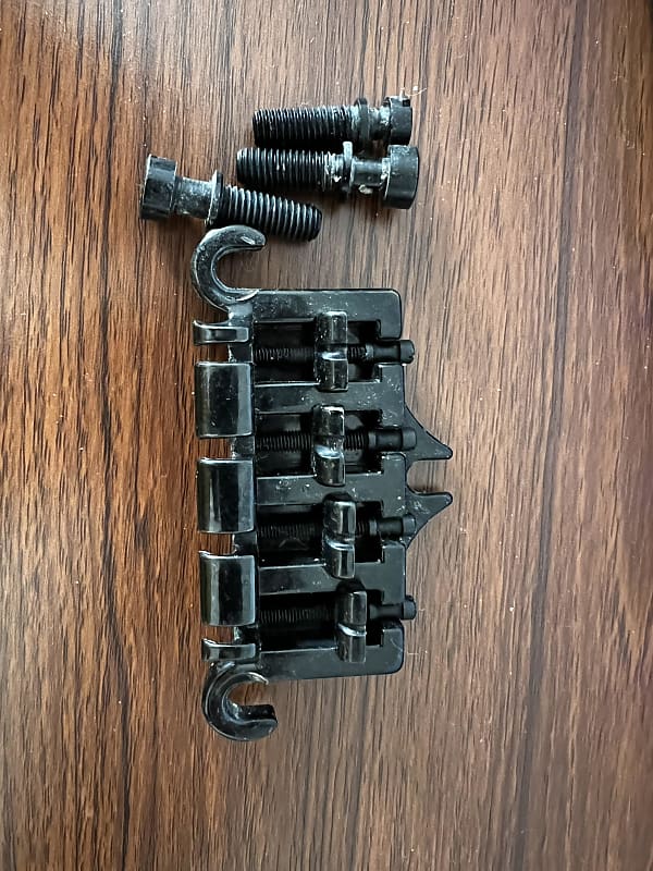 Epiphone - Black 3-point Bridge with saddles and bolts | Reverb