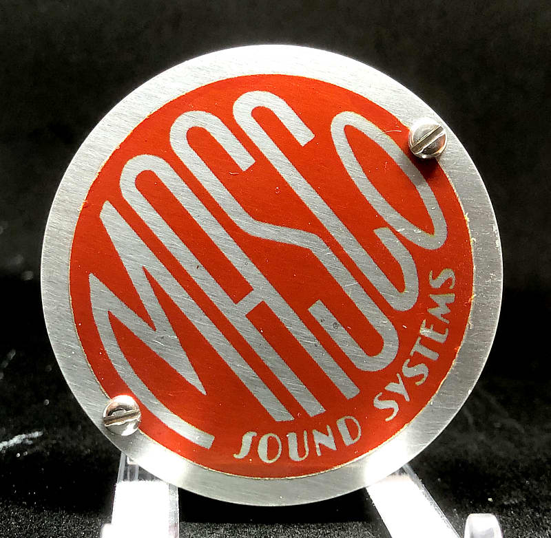 MASCO badge logo Reproduction for vintage TUBE PA HEAD | Reverb