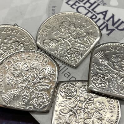 One “Brian May Inspired “ Queen Elizabeth Sixpence Coin Pick | Reverb