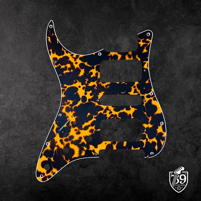 4 Ply Leopard Print Lefty HSH Strat Pickguard | Reverb