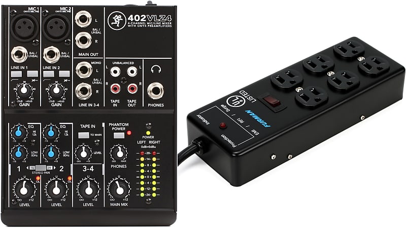 Mackie 402VLZ4 4-channel Compact Analog Mixer Bundle with | Reverb