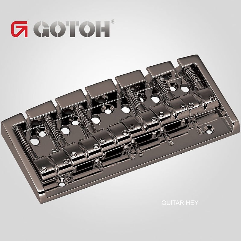 NEW Gotoh 404BO-6 6-String Bass Bridge MULTI TONAL Brass | Reverb