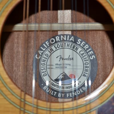 Fender California Series Villager 12 String Acoustic | Reverb Canada