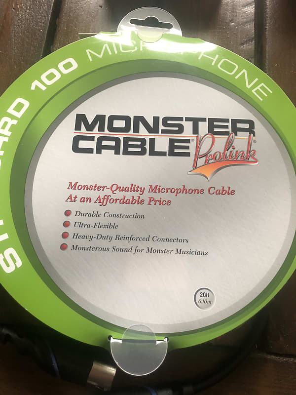Monster Standard 100 Prolink 20ft, 6.1m, M-F XLR | Reverb