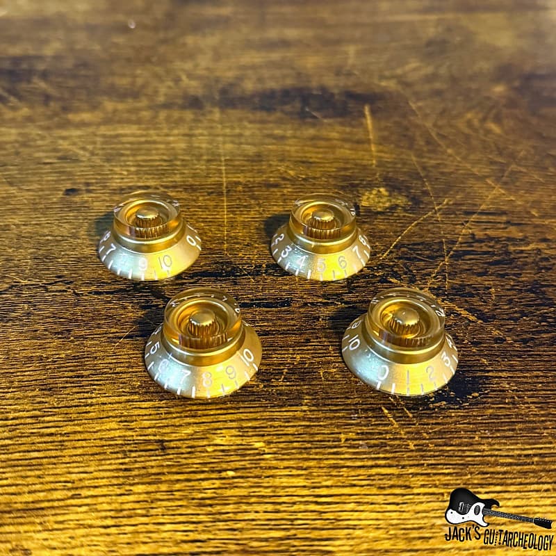 Gibson Custom Shop Knobs- SET of 4 (2020s - Gold) | Reverb