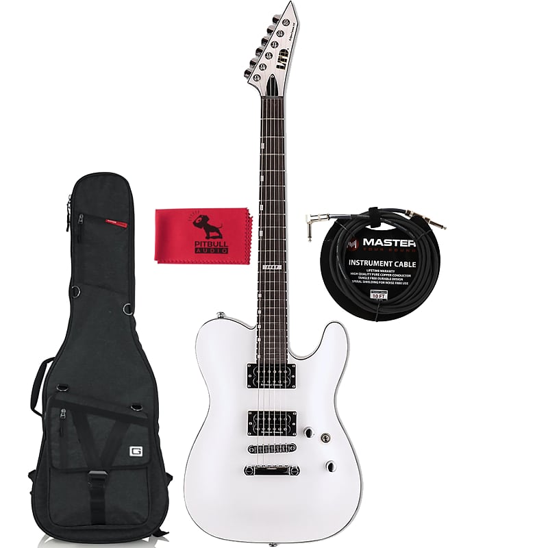 ESP LTD Eclipse '87 NT Neck-Thru Guitar, Pearl White w/ Gig | Reverb