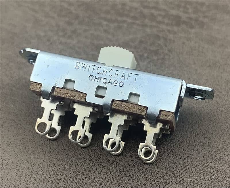 5 PCS Switchcraft White 3-way Slide Switch for Fender Mustang | Reverb