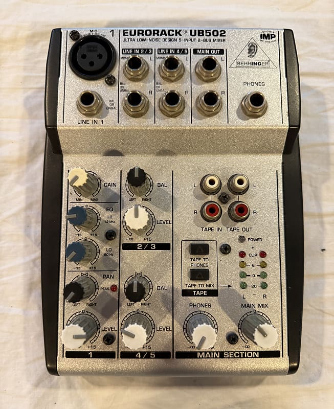 Behringer Euro Rack UB 502 5 Input 2 Bus Compact Mixer | Reverb