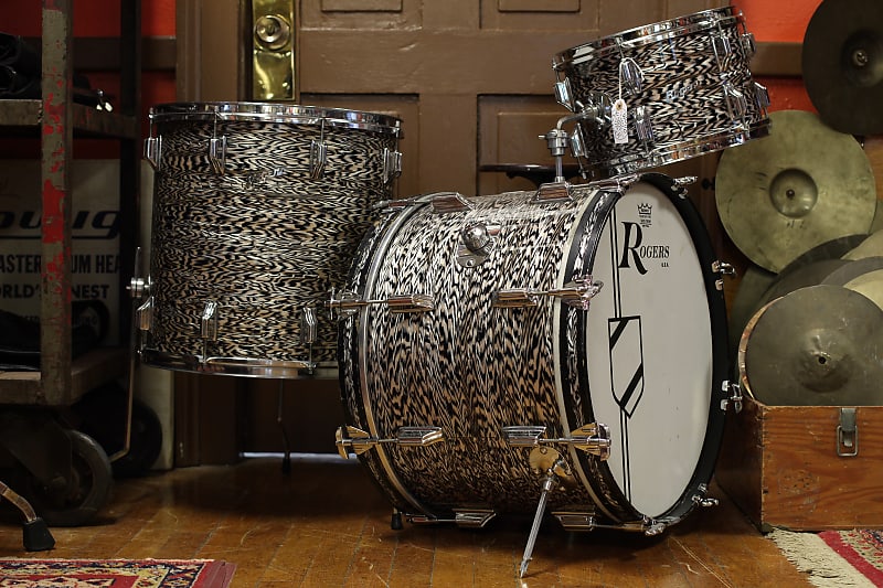 1960's Rogers Headliner Outfit in Black Onyx Pearl 14x20 | Reverb