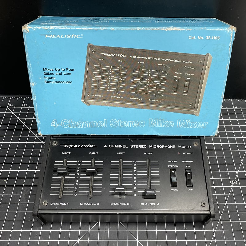 Realistic 32-1105 4 Channel Microphone Mixer - Open Box - | Reverb