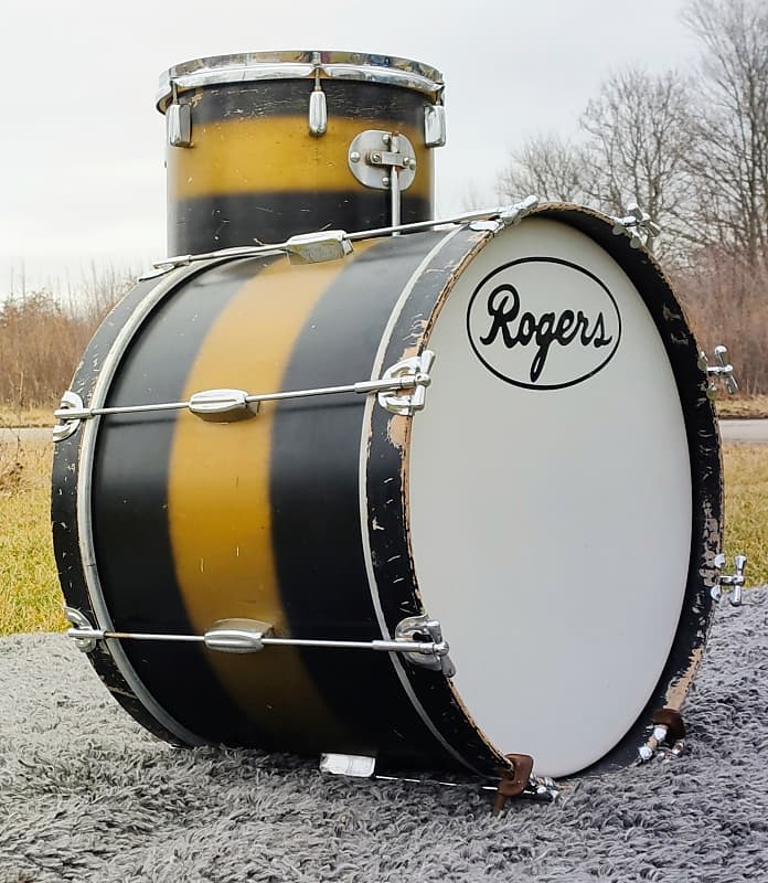 50's Rogers Cleveland Eagle Badge Blk/Gld Duco 20" Mercury BD | Reverb