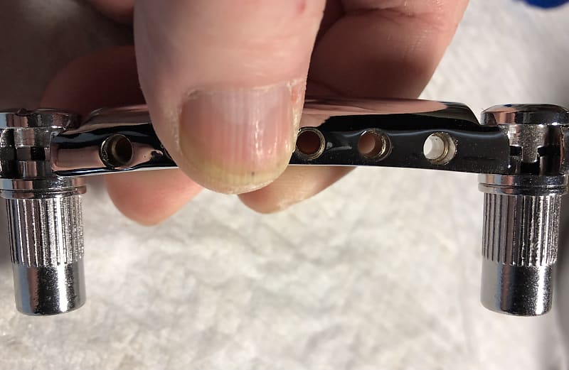 Aluminum Stop Tail Piece Chrome with locking Studs -New- | Reverb