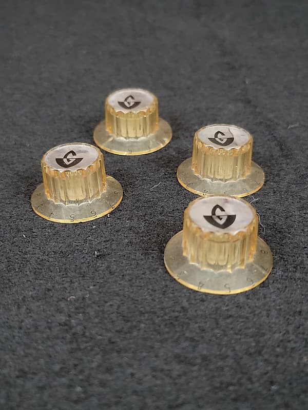 Guild Knobs Gold 2 Volume 2 Tone 1960s 1950s Gold Clear | Reverb