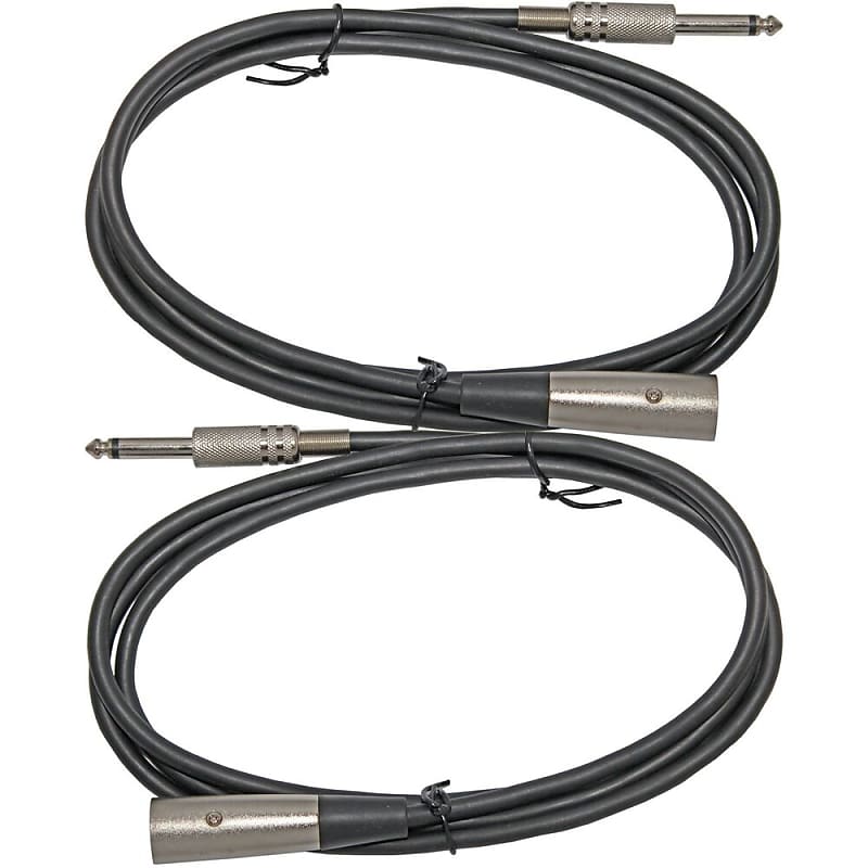 2 Pack 6 Ft Foot Xlr 3 Pin Male To 1/4" Mono Mic Microphone | Reverb