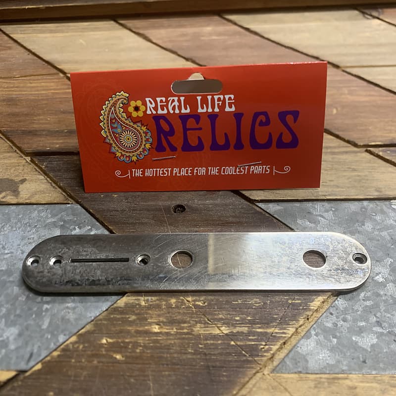 Real Life Relics Nickel Telecaster® Control Plate with Screws | Reverb