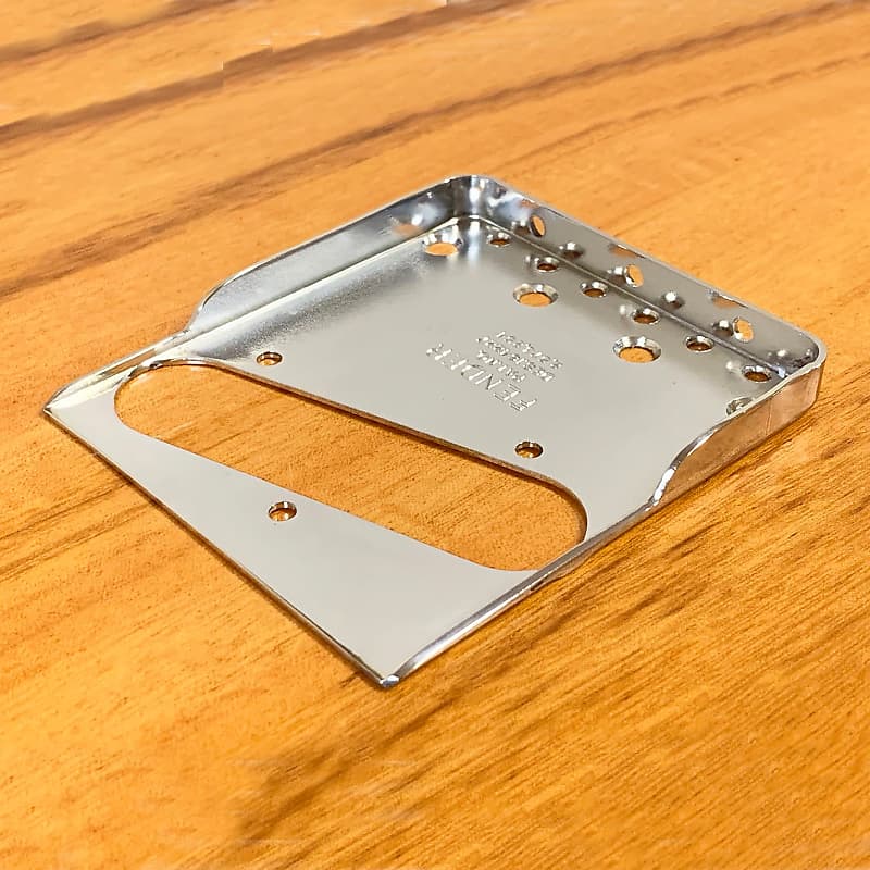 Lefty Fender Telecaster Custom Bridge Plate w/ Hybrid Double | Reverb