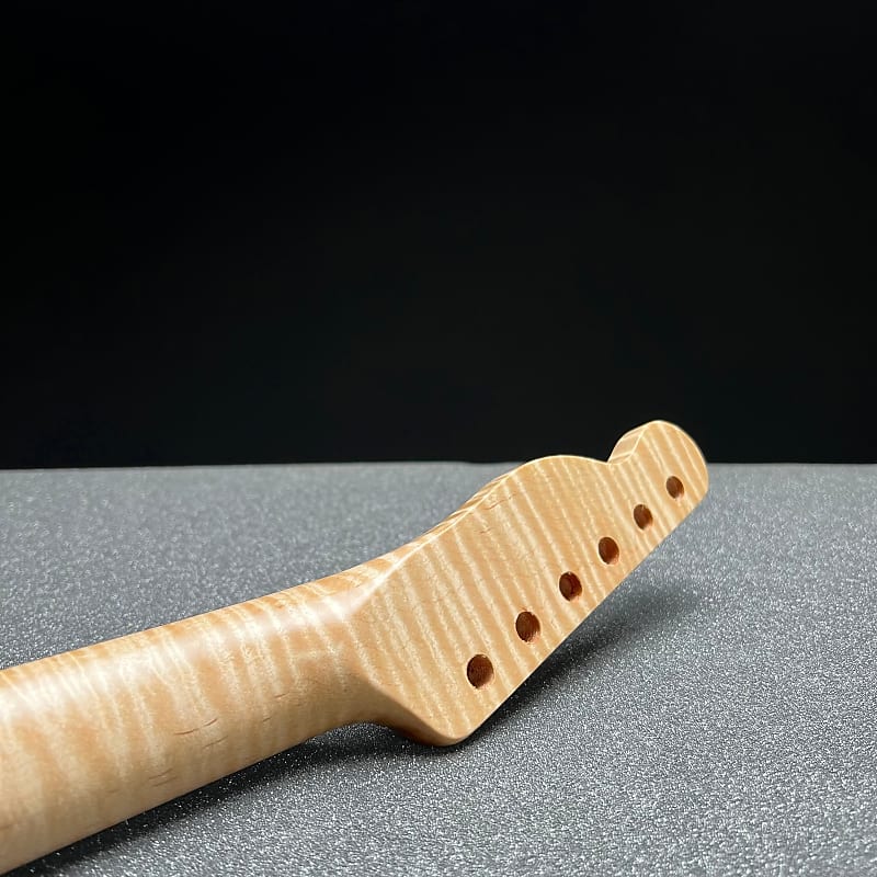 Flamed Maple Tele Style Neck /Ebony Stainless Frets #38 | Reverb